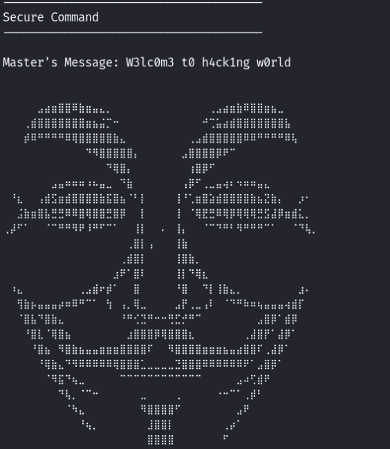Hackerviser Secure Command - Warmup Stage I :: Natan Maia Morette